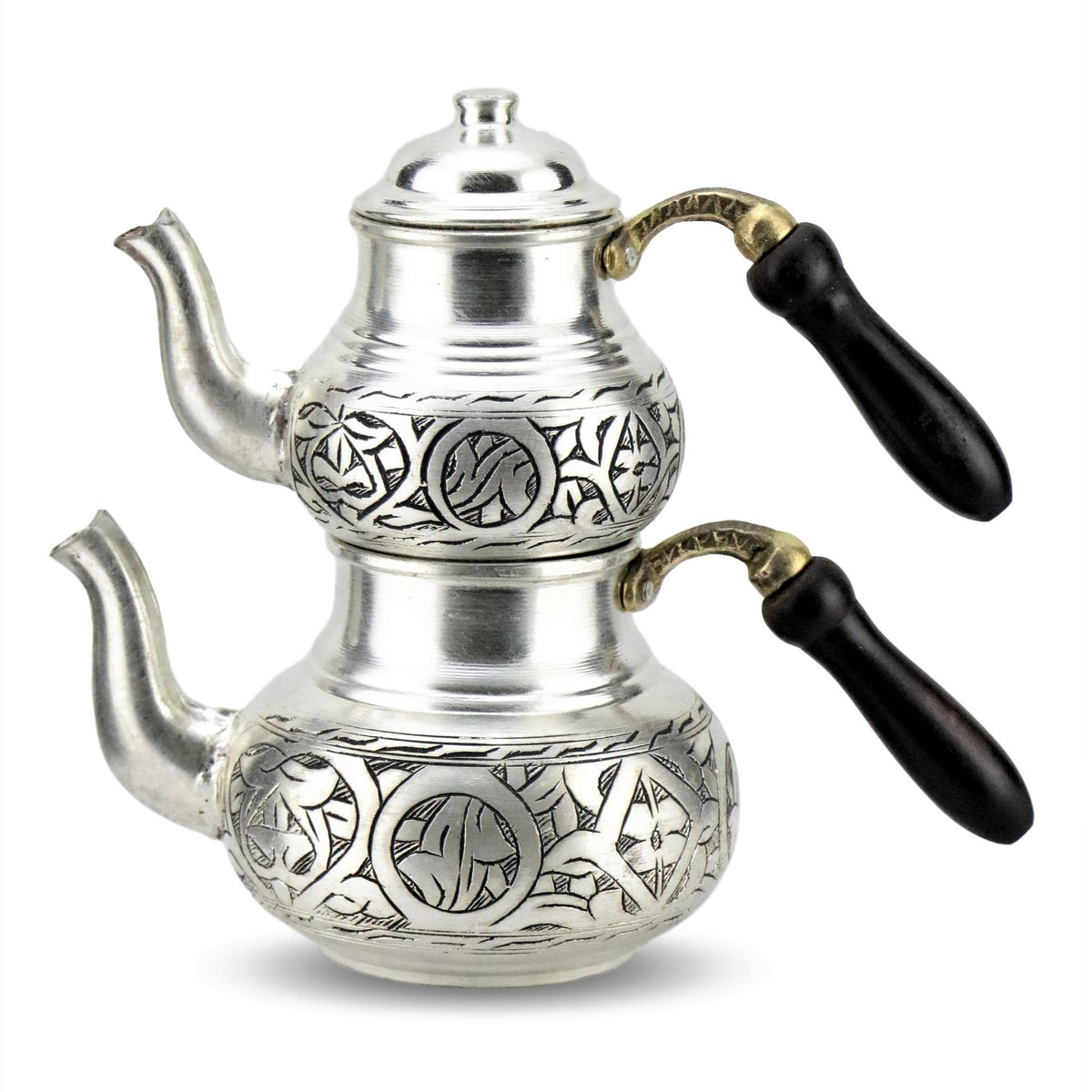 Silver Turkish Double Teapot – Tea + Linen