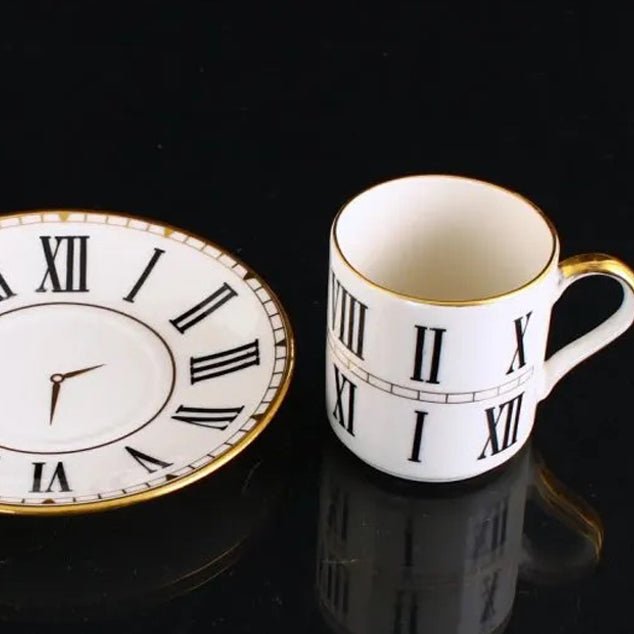 Roman Clock Espresso Set – Tea + Linen